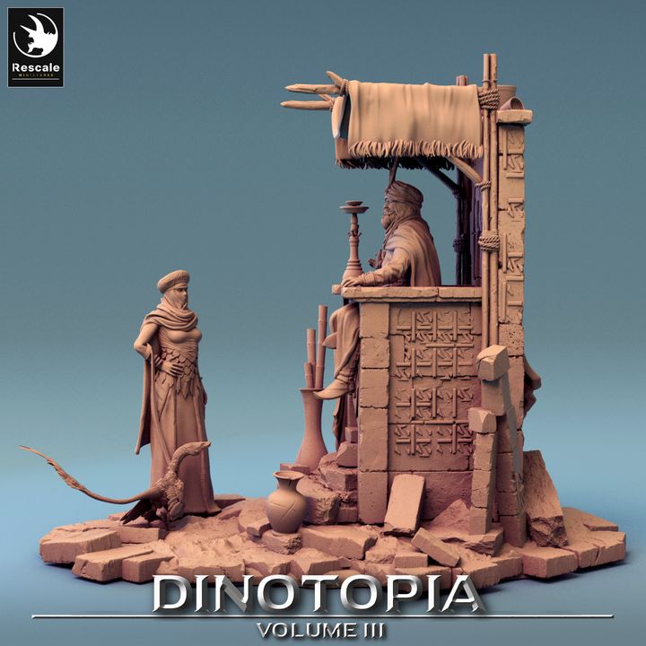 3D Printable Pack Dinotopia Diorama by Rescale Miniatures