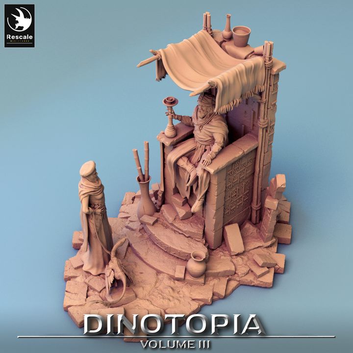3D Printable Pack Dinotopia Diorama by Rescale Miniatures