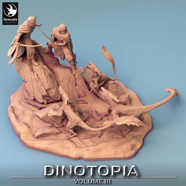 3D Printable Pack Dinotopia Diorama by Rescale Miniatures