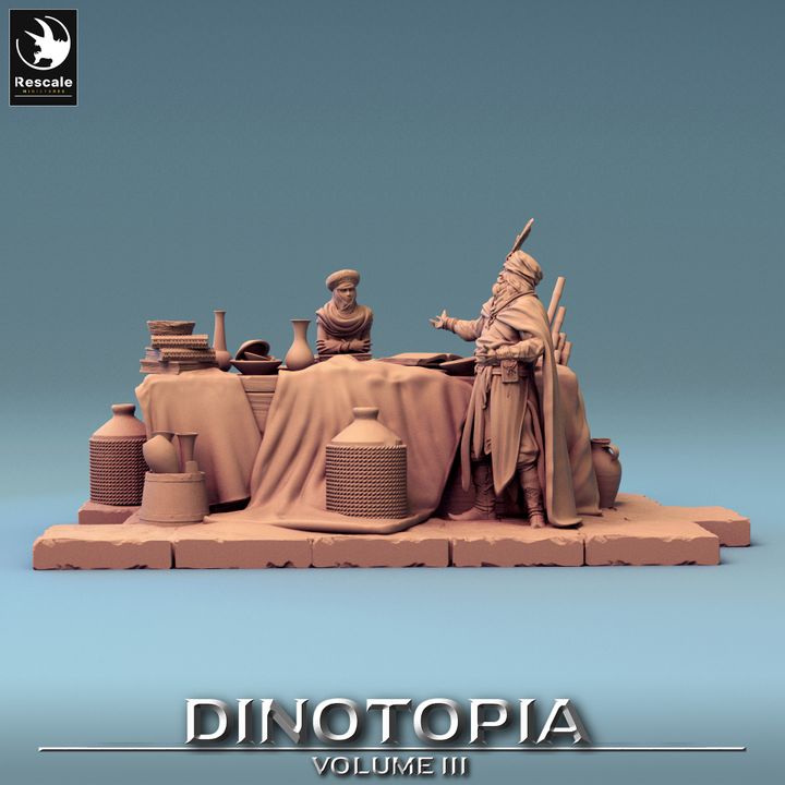 3D Printable Pack Dinotopia Diorama by Rescale Miniatures