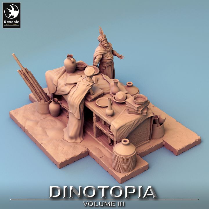 3D Printable Pack Dinotopia Diorama by Rescale Miniatures