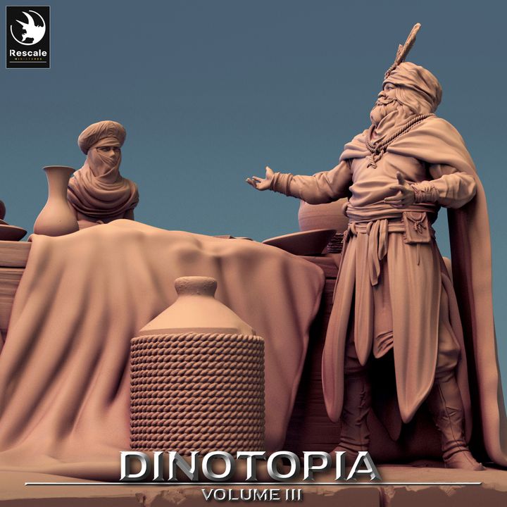 3D Printable Pack Dinotopia Diorama by Rescale Miniatures