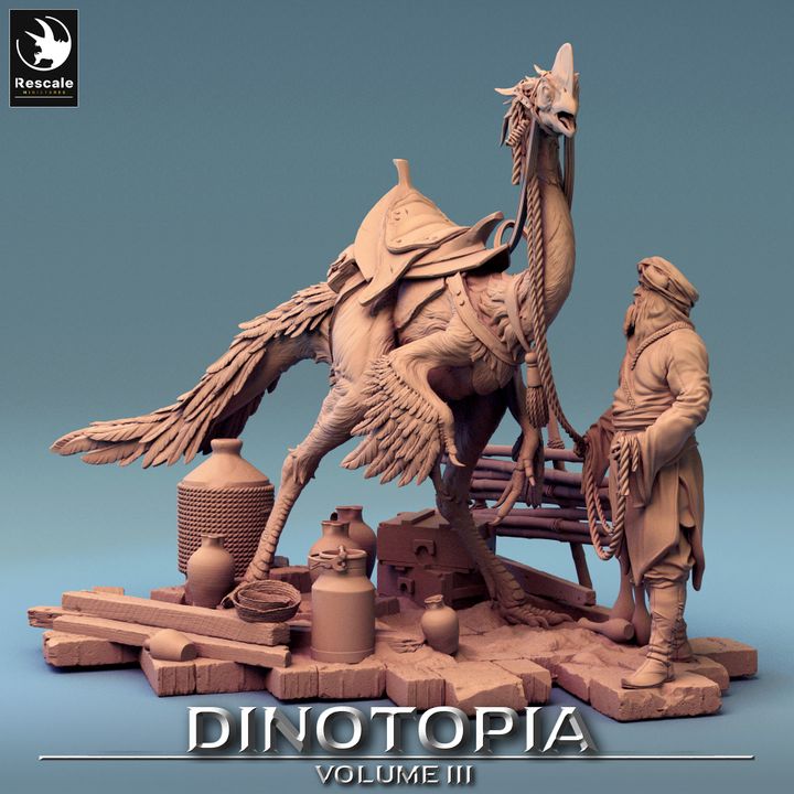 3D Printable Pack Dinotopia Diorama by Rescale Miniatures