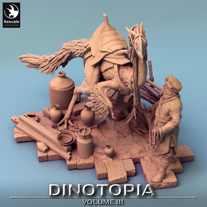 3D Printable Pack Dinotopia Diorama by Rescale Miniatures