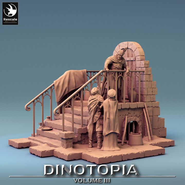 3D Printable Pack Dinotopia Diorama by Rescale Miniatures