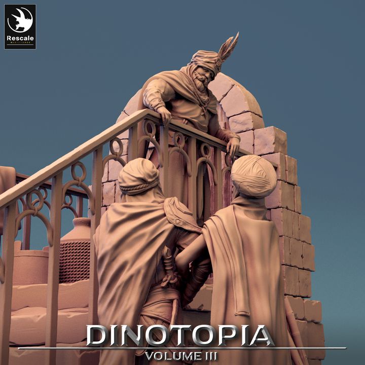 3D Printable Pack Dinotopia Diorama by Rescale Miniatures