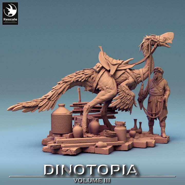 3D Printable Dinotopia Diorama Pet by Rescale Miniatures