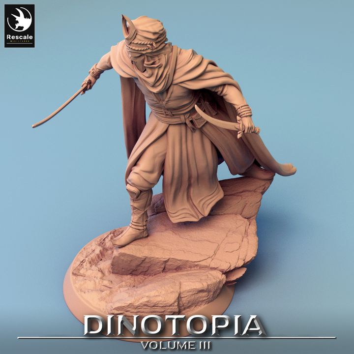 3D Printable Dinotopia Diorama Ambush by Rescale Miniatures