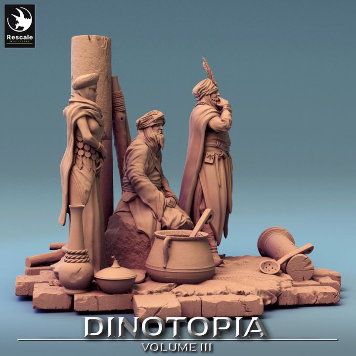 3D Printable Dinotopia Diorama Look by Rescale Miniatures