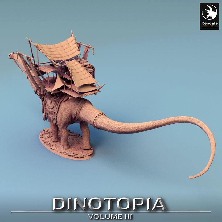 3D Printable Diplodocus by Rescale Miniatures
