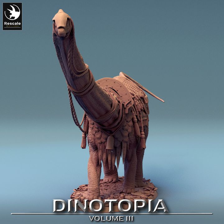 3D Printable Diplodocus by Rescale Miniatures