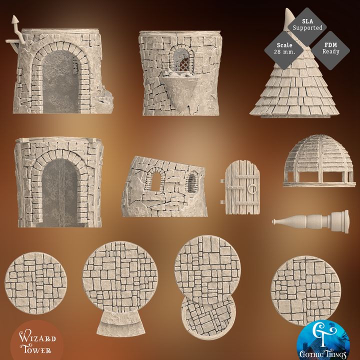 3D Printable Wizard Tower by Gothic Things