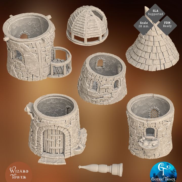 3D Printable Wizard Tower by Gothic Things