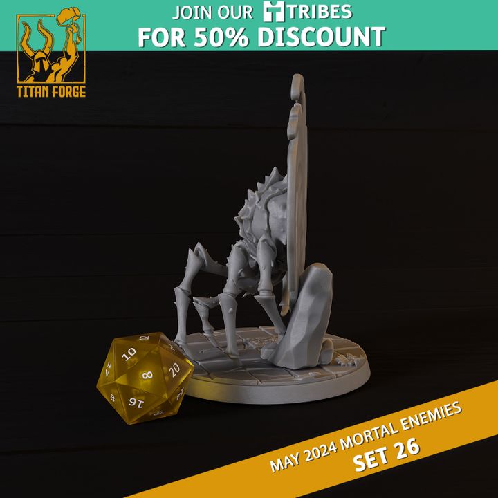 3D Printable Phase Spider - RPG Monster DnD 5e - Mortal Enemies Set 26 ...