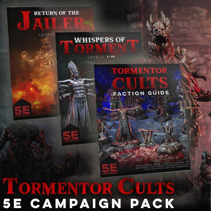 3D Printable Tormentor Cults - 5E Campaign Pack by Bestiarum Miniatures