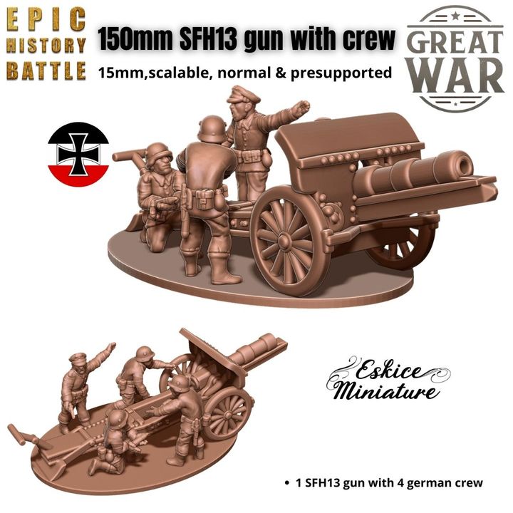 3D Printable WW1 - German army pack for Epic History Battle by Eskice ...