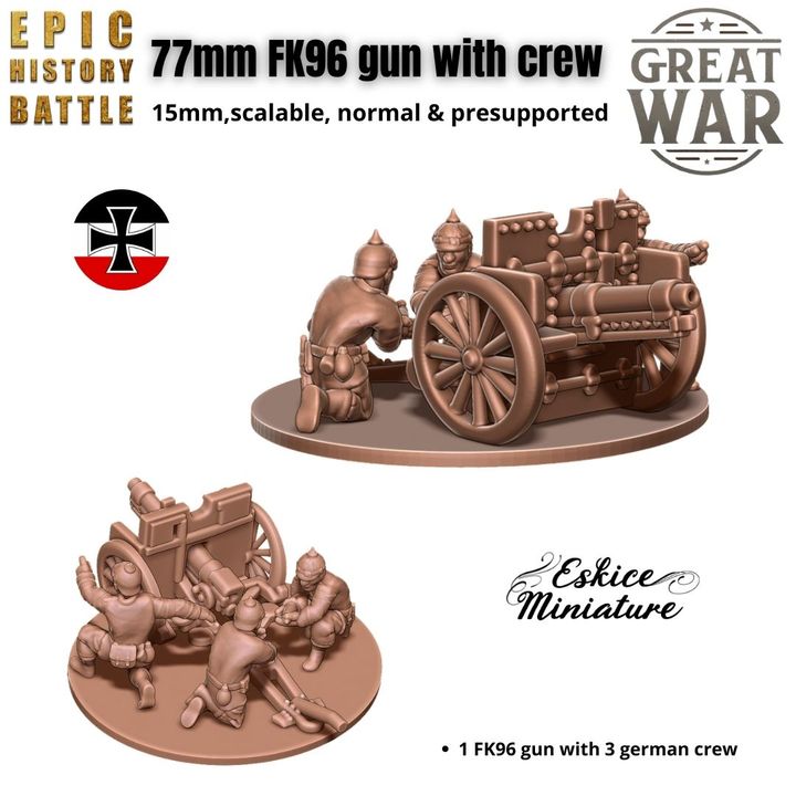 3D Printable WW1 - German army pack for Epic History Battle by Eskice ...