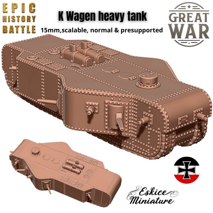 3D Printable WW1 - German army pack for Epic History Battle by Eskice ...