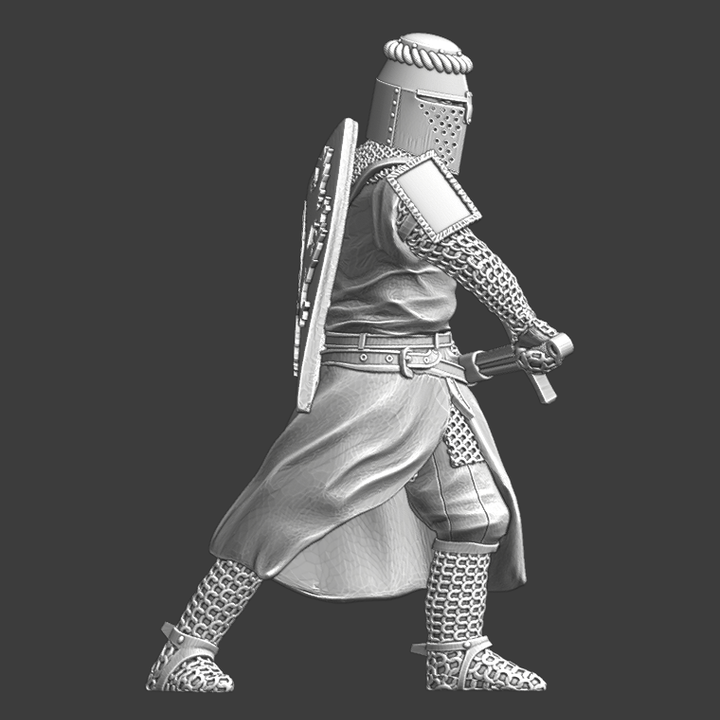 3D Printable Medieval crusader knight - drawing his sword by Northern ...