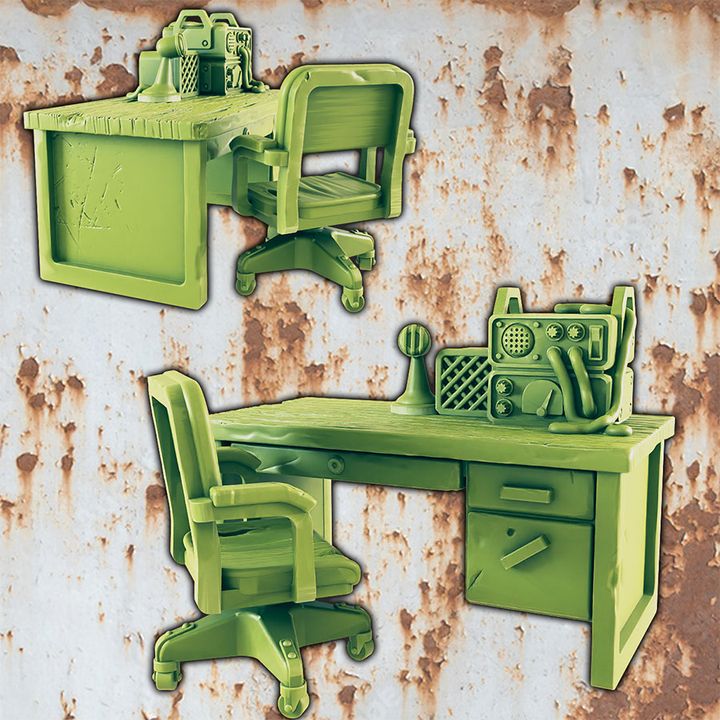 3D Printable Radio Table / Station [PRE-SUPPORTED] by Evan Carothers