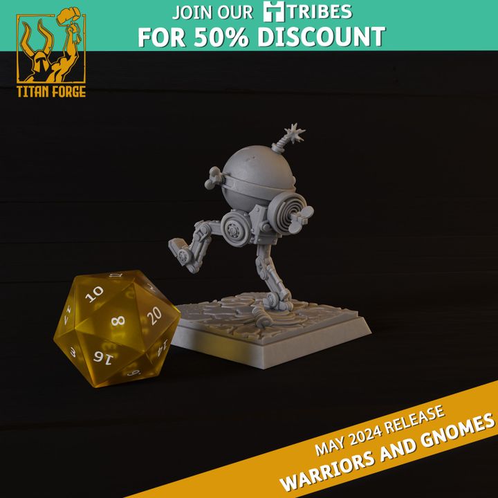 3D Printable Warriors and Gnomes Gnome Walking Bombs by Titan Forge ...
