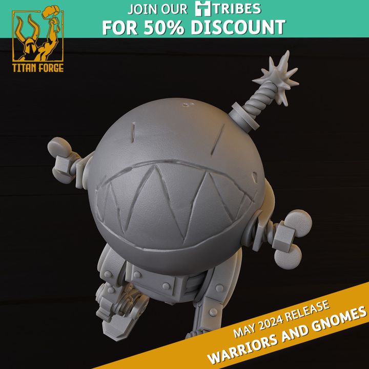 3D Printable Warriors and Gnomes Gnome Walking Bombs by Titan Forge ...