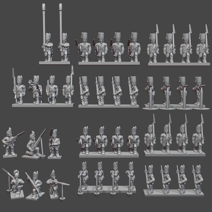 3D Printable Queen's Rangers Infantry (Lights & Grenadiers) AWI-GB-8 by ...
