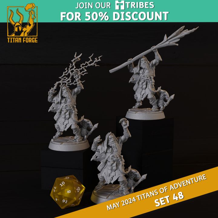 3D Printable RPG - DnD Hero Characters - Titans of Adventure Set 48 by ...