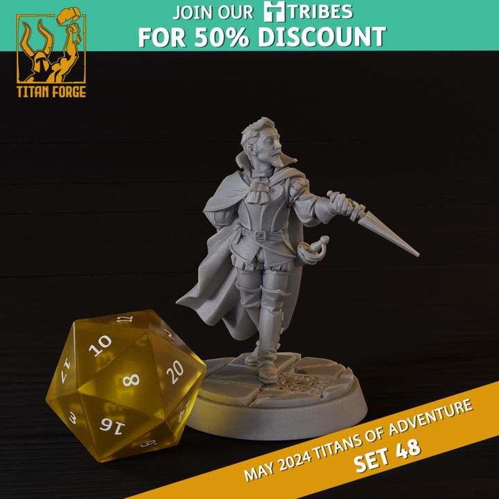 3D Printable RPG - DnD Hero Characters - Titans of Adventure Set 48 by ...