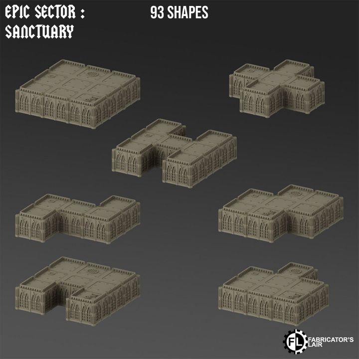 3D Printable Epic-scale Modular Building System - Grimdark Gothic by Fabricator's Lair