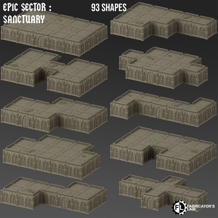 3D Printable Epic-scale Modular Building System - Grimdark Gothic by Fabricator's Lair