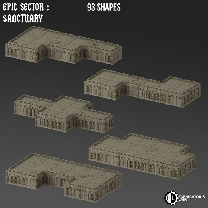 3D Printable Epic-scale Modular Building System - Grimdark Gothic by Fabricator's Lair