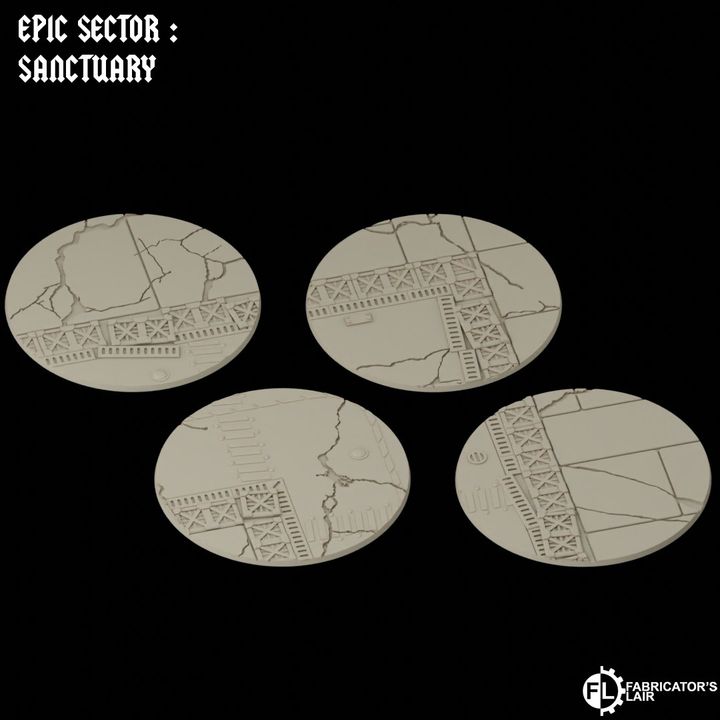 3D Printable 75 ROUND AND OVALE SCI-FI BASES 8 SIZES for Epic-scale Sci ...