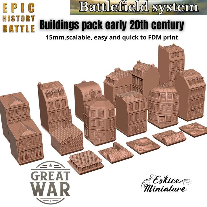 3D Printable Buildings and Scatter pack for 20th century - Epic History ...