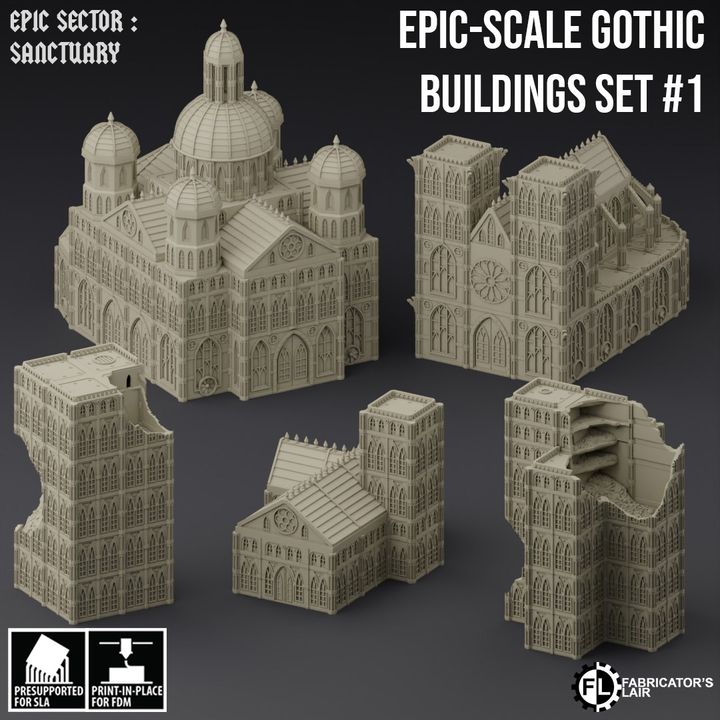 3D Printable Epic-scale Grimdark Gothic Buildings - Set #1 by ...