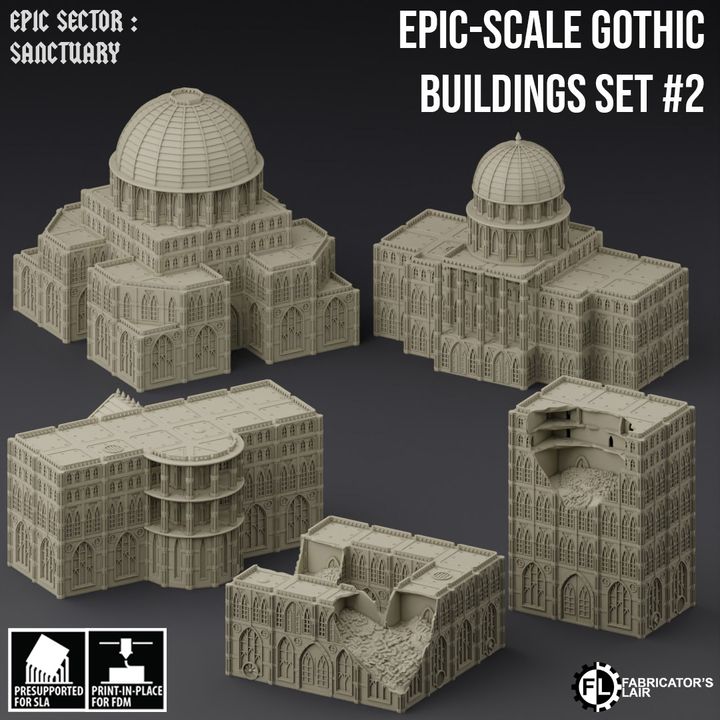 3D Printable Epic-scale Grimdark Gothic Buildings - Set #2 by ...