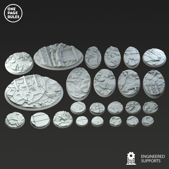 3D Printable Shadow Stalkers Bases (Round & Square) by One Page Rules