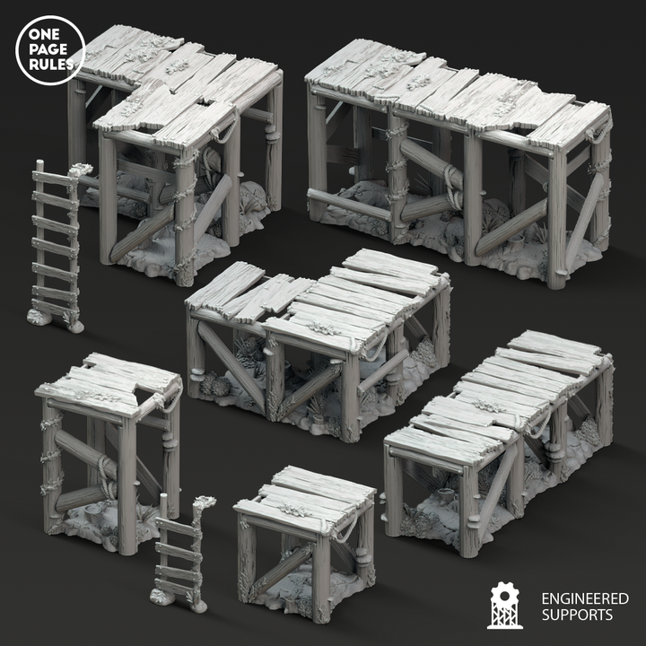 3D Printable Forest Platforms Terrain by One Page Rules