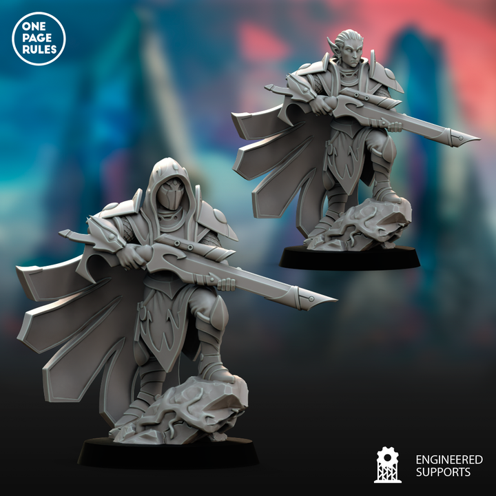 3D Printable Elven Noble (Sniper) - High Elf Fleets by One Page Rules