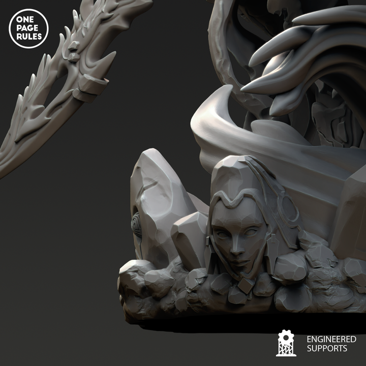 3D Printable Elemental Avatar - High Elf Fleets by One Page Rules