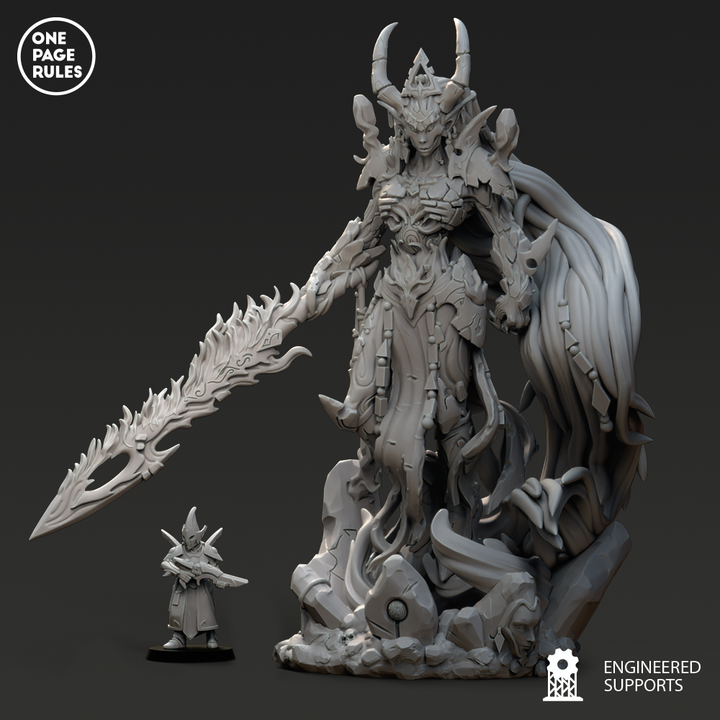 3D Printable Elemental Avatar - High Elf Fleets by One Page Rules