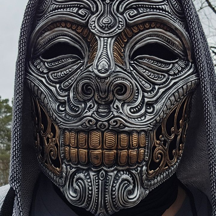 3D Printable Necromancer Mask by Zane Rogers