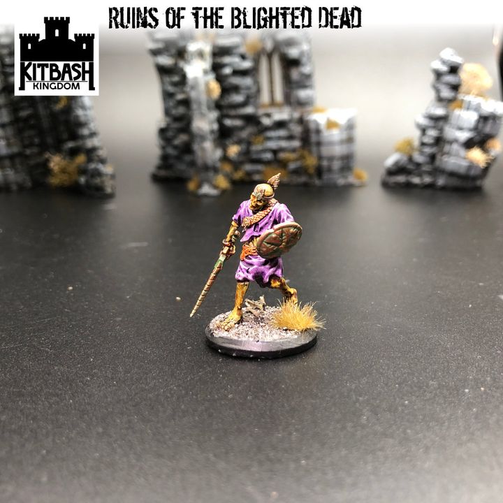 3D Printable Ruins Of The Blighted Dead - Small - V2 by kitbash kingdom