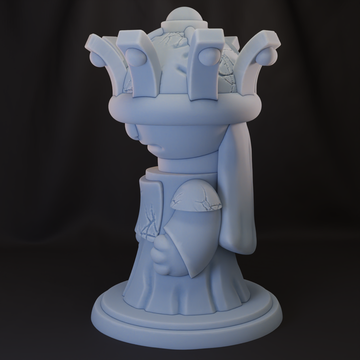 3D Printable Chess Piece Queen woman by The Cackling Kobold Company