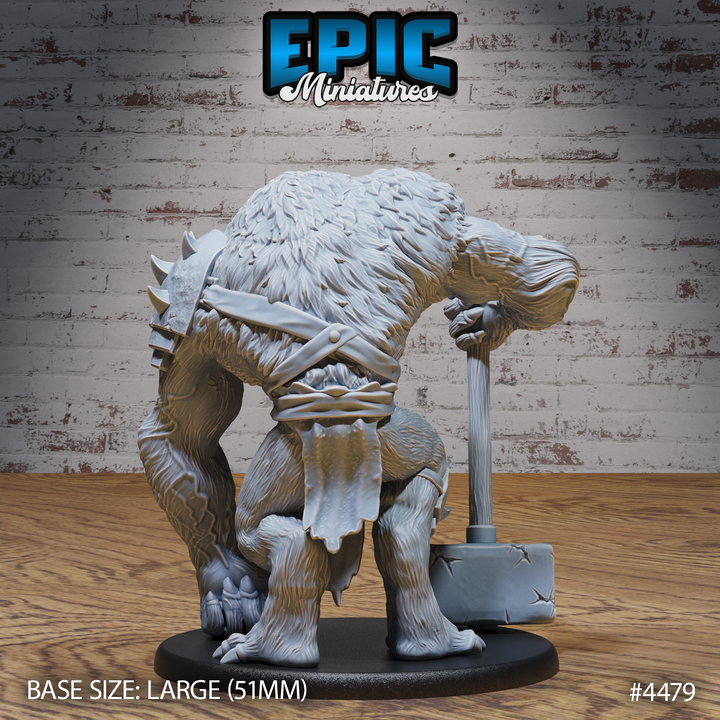 3D Printable Quaggoth Hammer / Evil Deep Bear / Tall Humanoid Creature ...