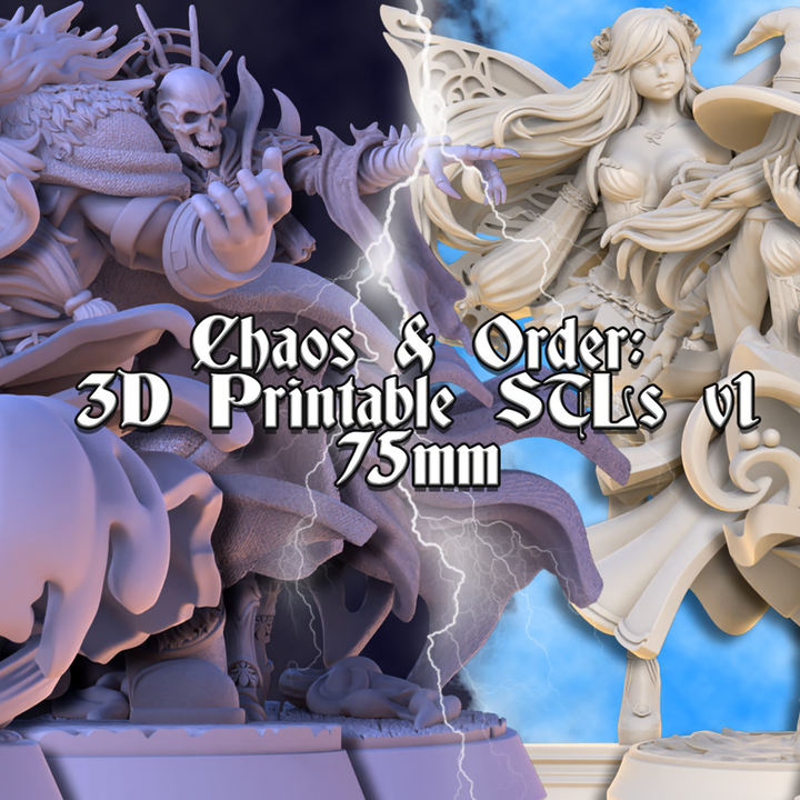 3D Printable MERCHANT: Chaos & Order: STL Pack by Print Fantasy