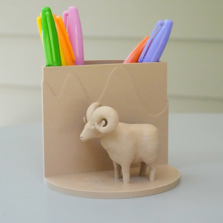 3D Print of Ram pen holder by philippeb66