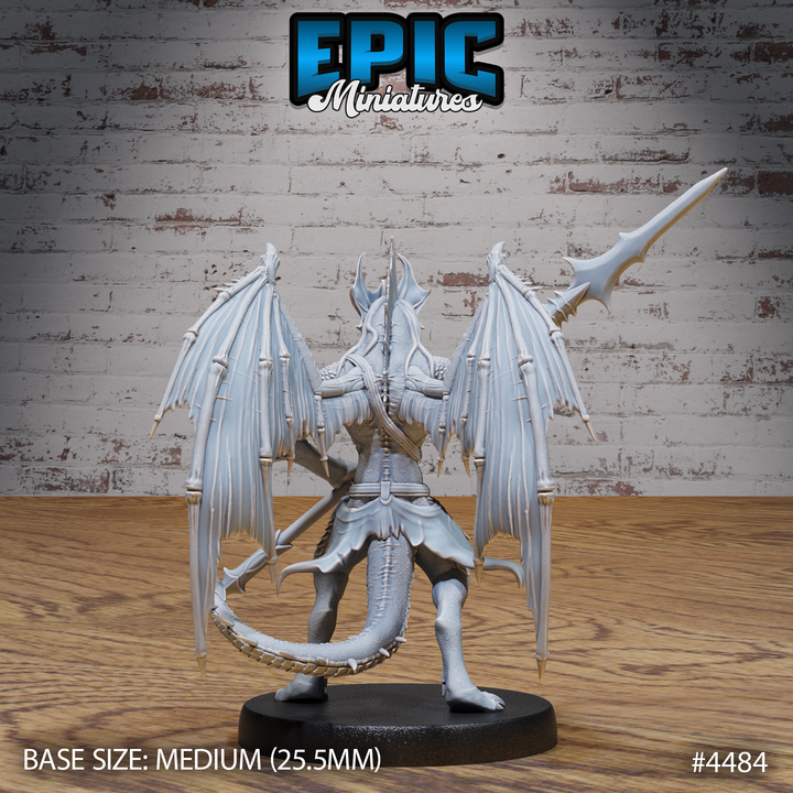 3D Printable Draconic Demon Brass / Winged Fire Lord / Beast Dragonborn ...