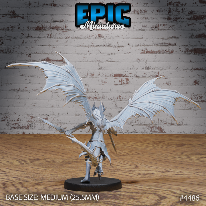 3D Printable Draconic Demon Brass Attack / Winged Fire Lord / Beast Dragonborn / Hell Spawn ...