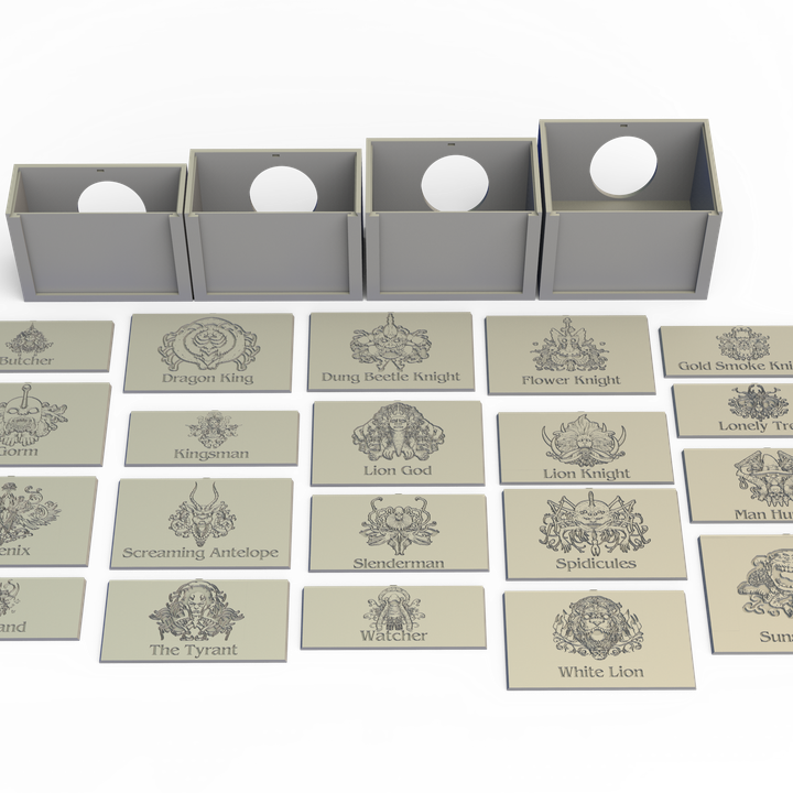 3D Printable Kingdom Death - Storage boxes for sleeved cards, custom ...